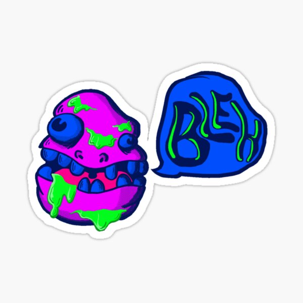 "Bleh" Sticker for Sale by Marlopoe | Redbubble