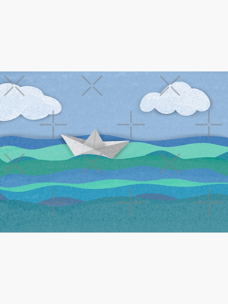 "Paper boat" Sticker by Pickle-Lily | Redbubble