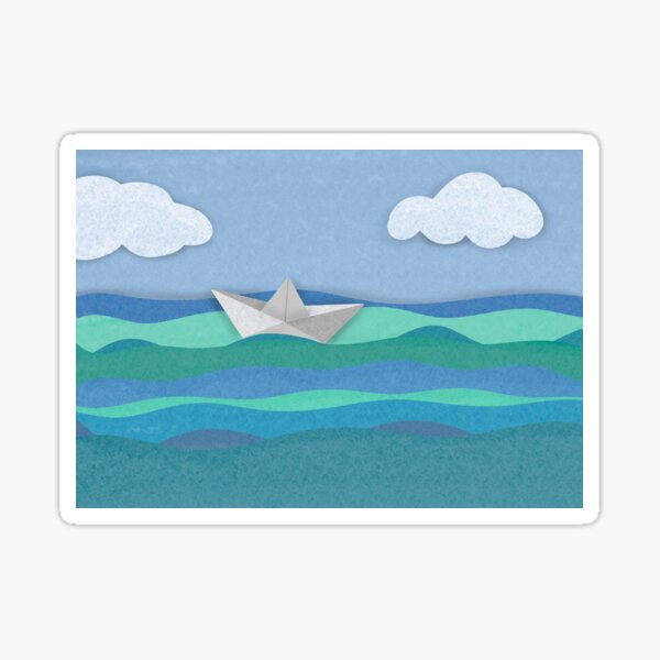 "Paper boat" Sticker for Sale by Pickle-Lily | Redbubble