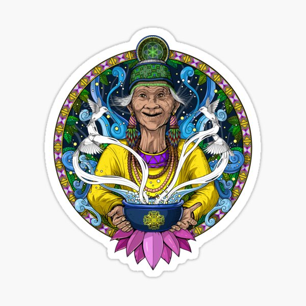 "Ayahuasca Ceremony Shaman" Sticker for Sale by Nikolay Todorov | Redbubble