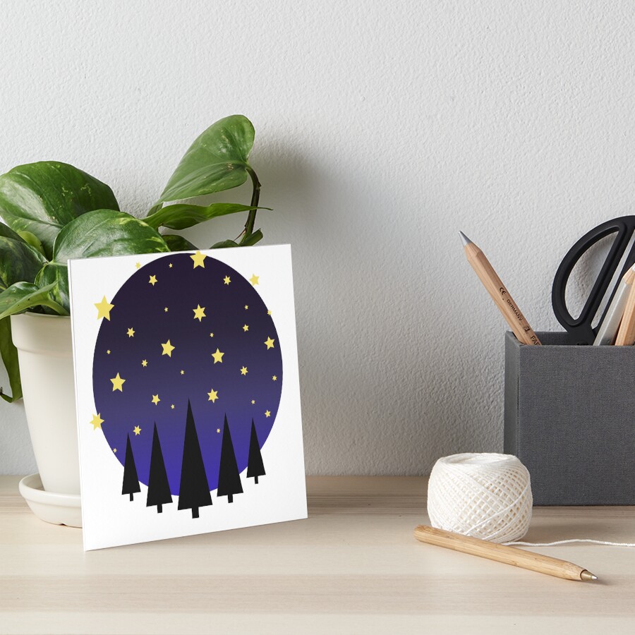 "Starry Night Sky Simple Vector Design" Art Board Print by anabear-art ...