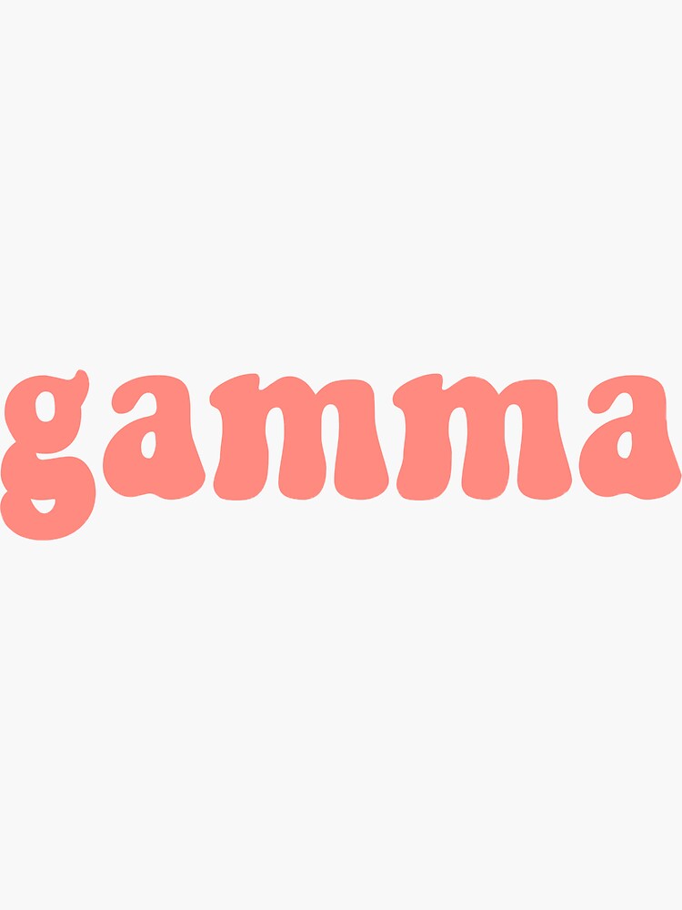 "gamma" Sticker by kcleary00 | Redbubble