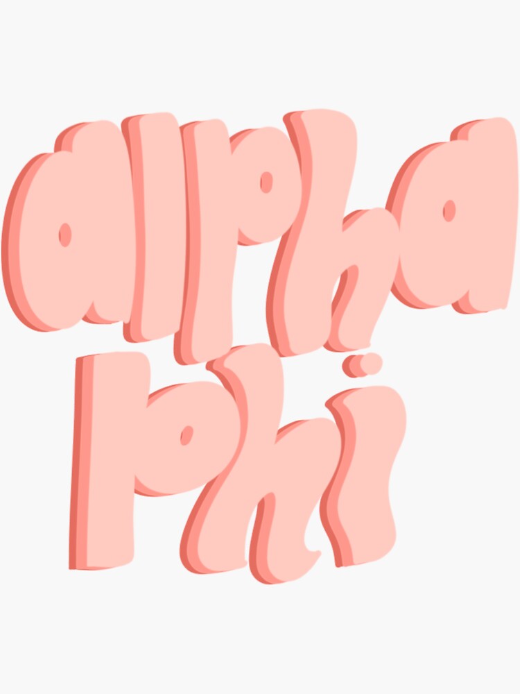 "alpha phi bubble lettering" Sticker for Sale by raenadrayton | Redbubble