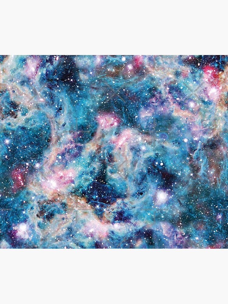 "Cyan blue galaxy with all the stars to wish upon" Sticker by everomdes ...