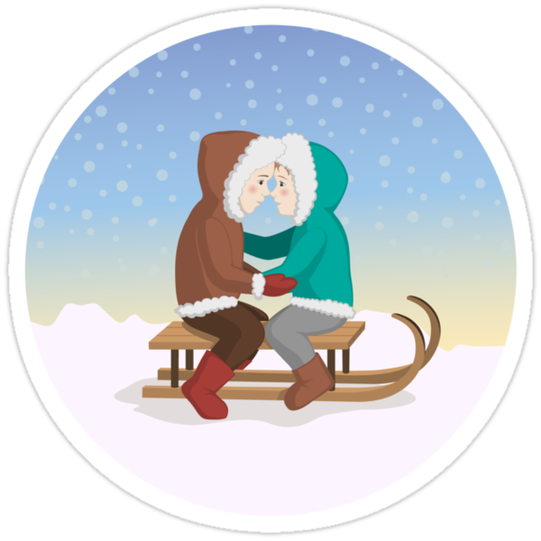 Eskimo Kiss Stickers By Elenab Redbubble