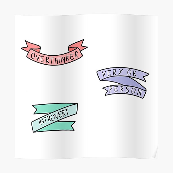 "Introvert starter pack | Pastel aesthetic" Poster by -wiseowl- | Redbubble