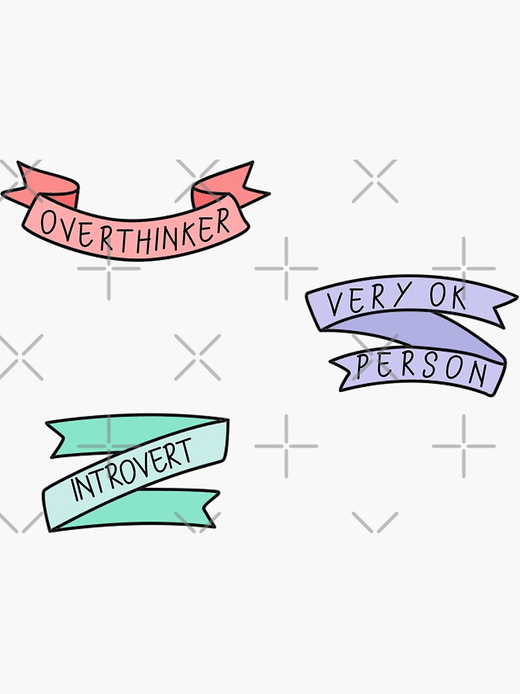 "Introvert starter pack | Pastel aesthetic" Sticker by -wiseowl ...