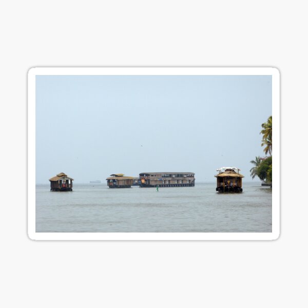 "Floating Houses River, Alappuzha, Kerala, India" Sticker for Sale by ...