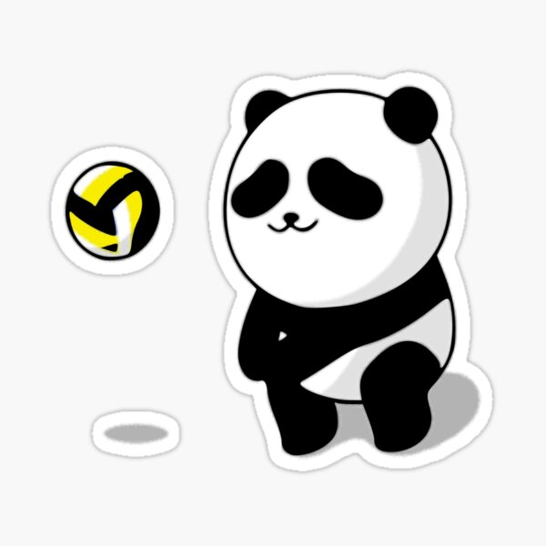 "Panda Volley," Sticker by Noemileo123 | Redbubble