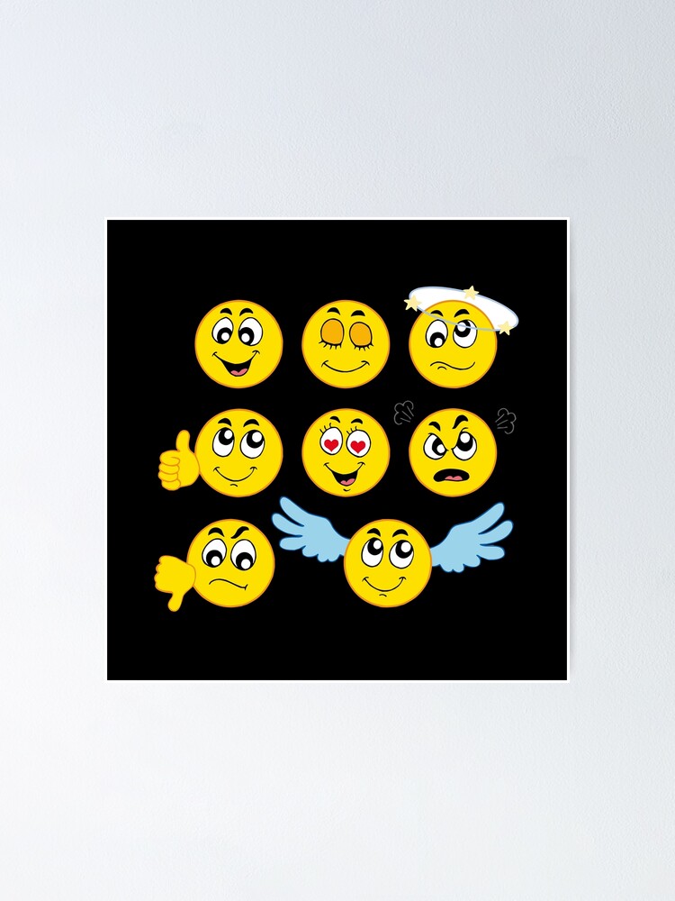 "SMILEY? EMOTICONS" Poster for Sale by Kipuce | Redbubble
