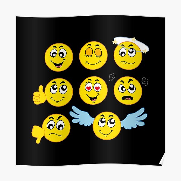 "SMILEY? EMOTICONS" Poster for Sale by Kipuce | Redbubble