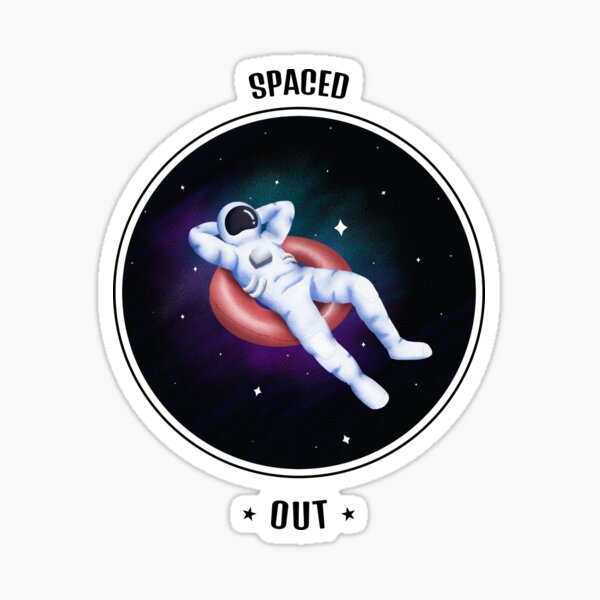 "Spaced Out" Sticker by EdjyApparel | Redbubble