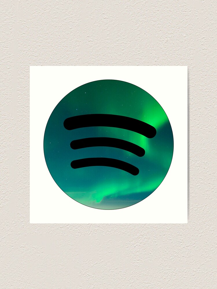 "Spotify Logo Sticker - Northern Lights - First Version" Art Print by ...
