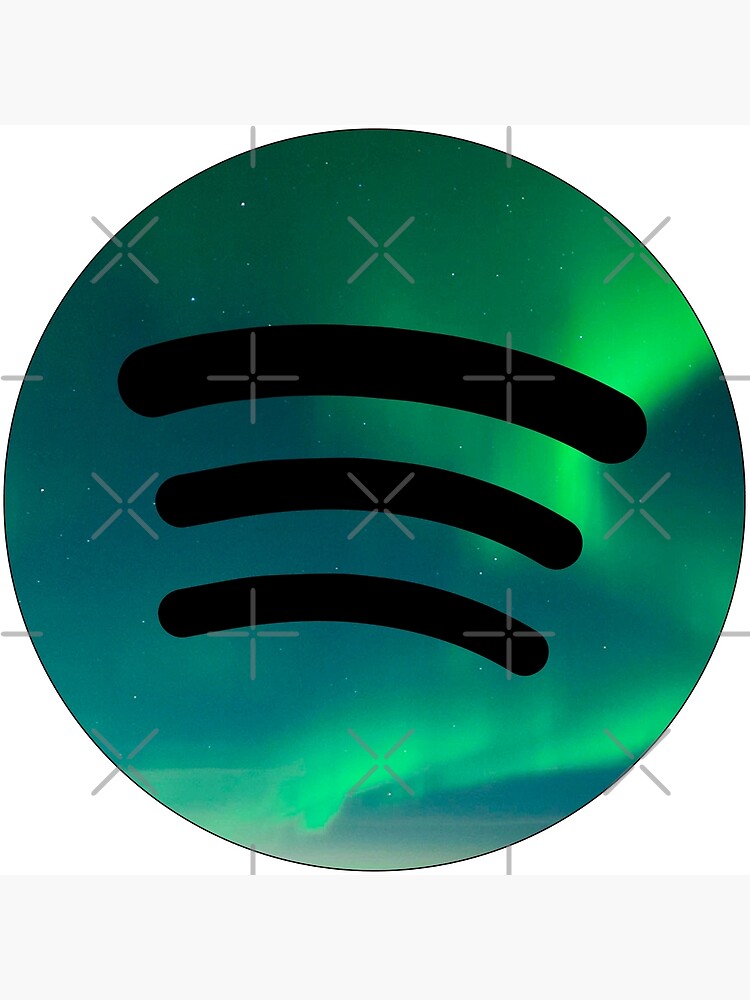 "Spotify Logo Sticker - Northern Lights - First Version" Art Print by ...