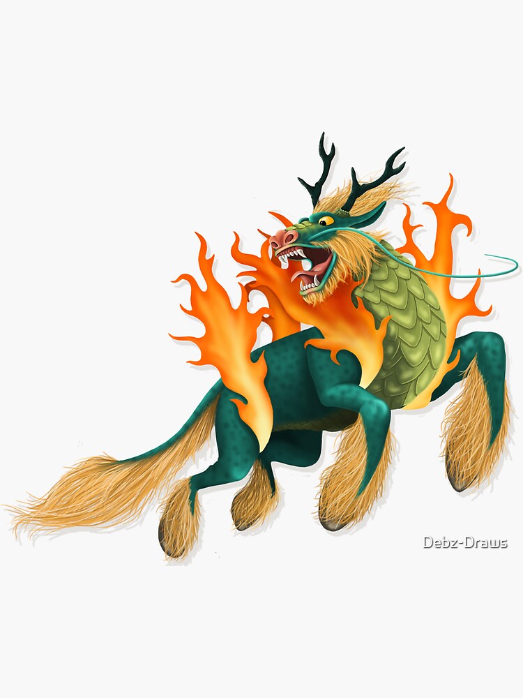 "Qilin" Sticker by Debz-Draws | Redbubble