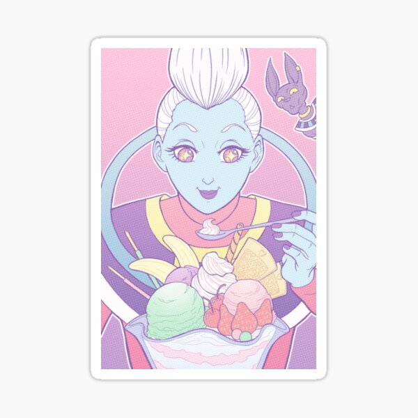 "Whis' Sweets" Sticker for Sale by oriana132 | Redbubble