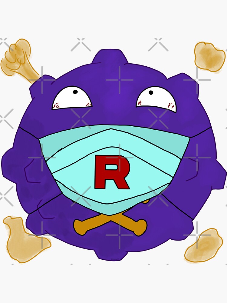"Koffing Mask (White)" Sticker for Sale by zrtwrk | Redbubble