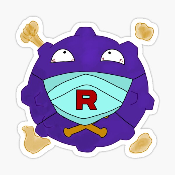 "Koffing Mask (White)" Sticker for Sale by zrtwrk | Redbubble