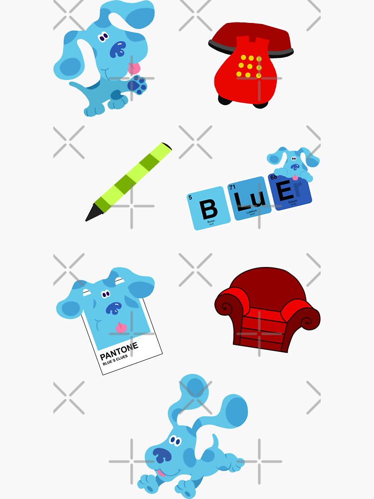 Pegatina «Sticker Pack x7 Blue Dog» de CariEsposito20 | Redbubble