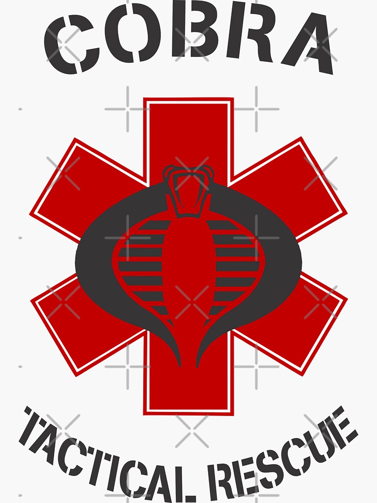 "Gi Joe Cobra Tactical Rescue Logo" Sticker by aliberalino | Redbubble