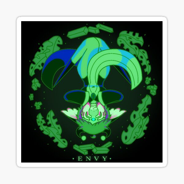 "Seven Sins Set-Envy" Sticker for Sale by arcadekitten | Redbubble