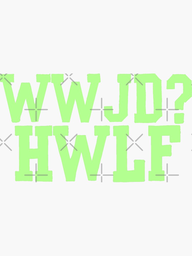"WWJD?" Sticker for Sale by maggiet42 | Redbubble