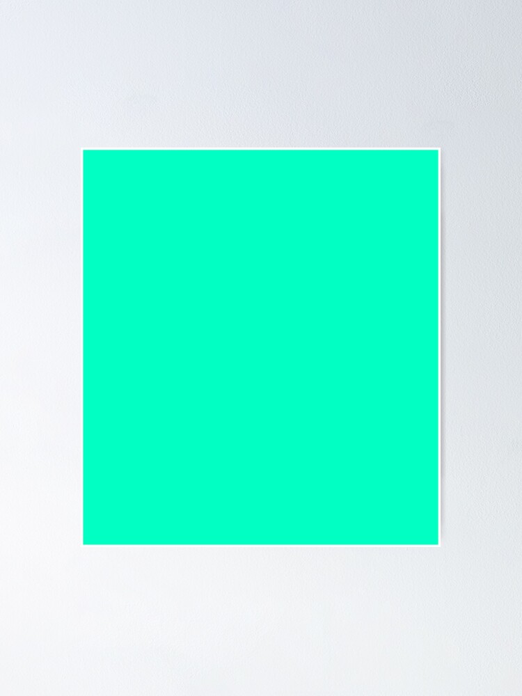 "Bright Teal Sea Foam Block Color" Poster for Sale by SeaNympth | Redbubble