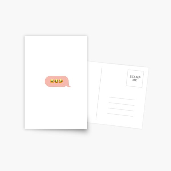 "Pink Sad Face Emoji Text Message" Postcard by saraeckles | Redbubble