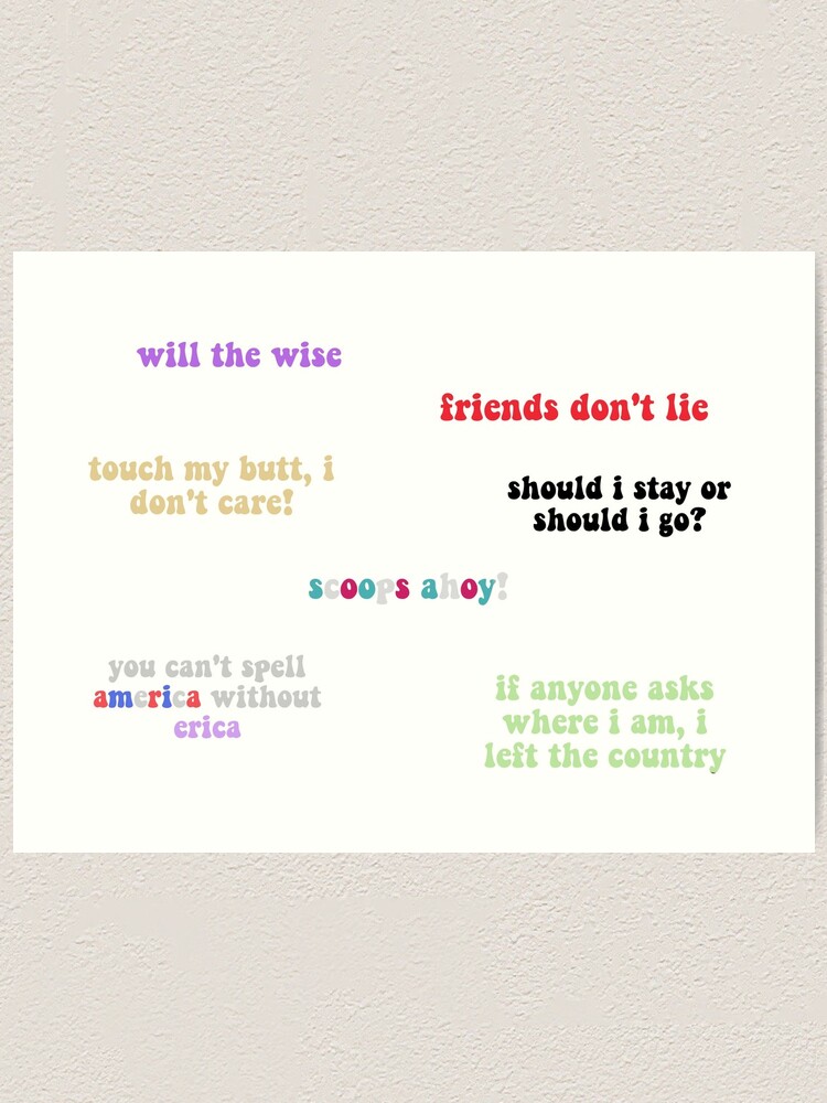 "stranger things quotes" Art Print for Sale by catcusdream | Redbubble