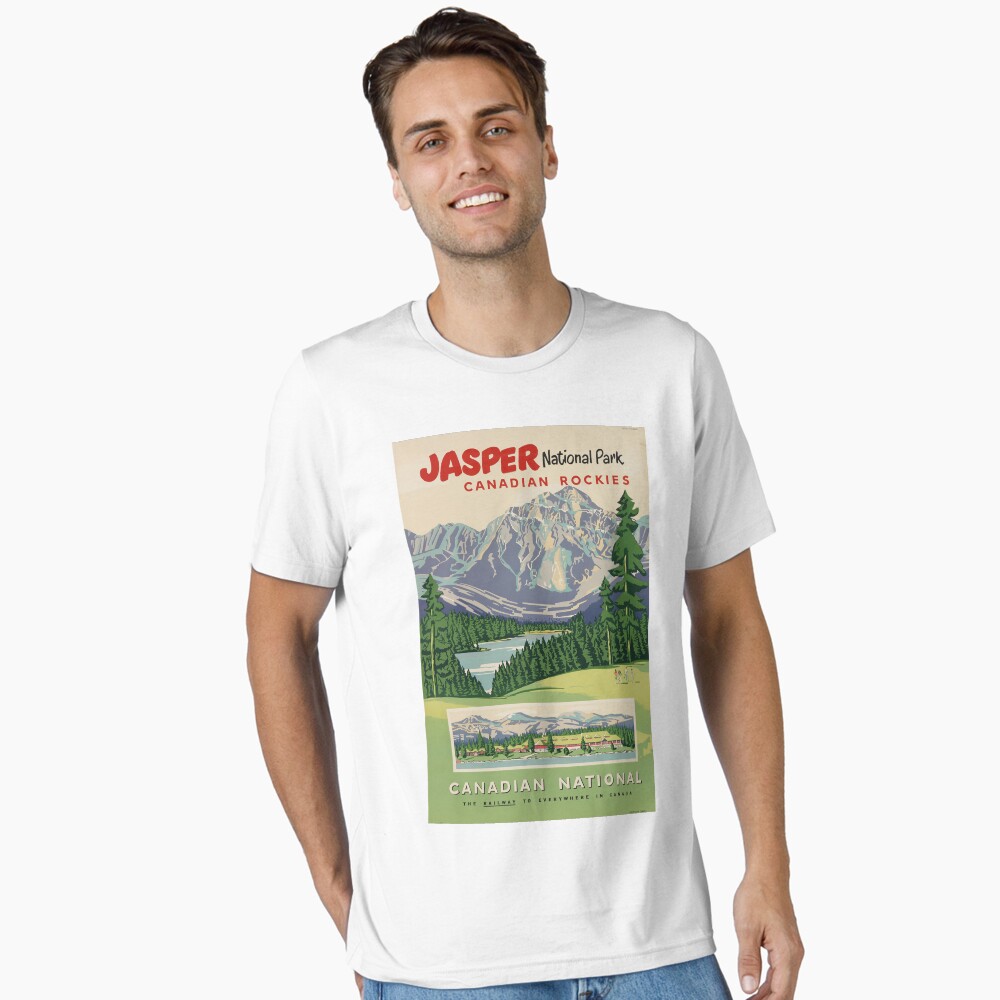 "Jasper National Park vintage travel poster" Poster by stickart-marek ...