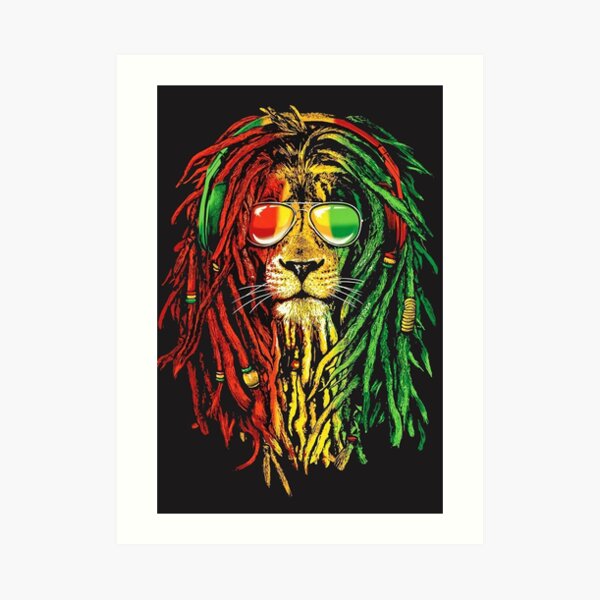 "Rasta Lion" Art Print for Sale by markmcg777 | Redbubble