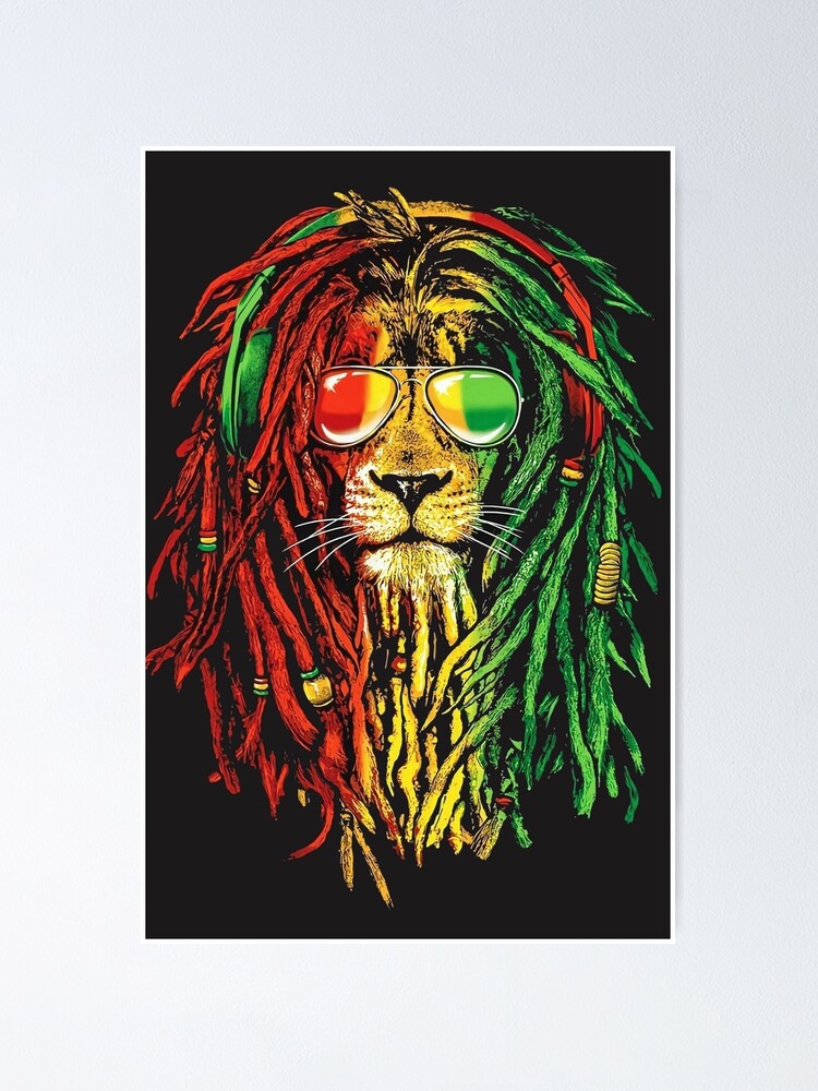 "Rasta Lion" Poster by markmcg777 | Redbubble
