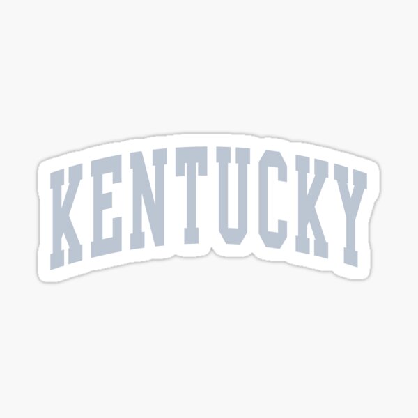 "Kentucky Blue College Varsity Lettering" Sticker for Sale by yourcute ...