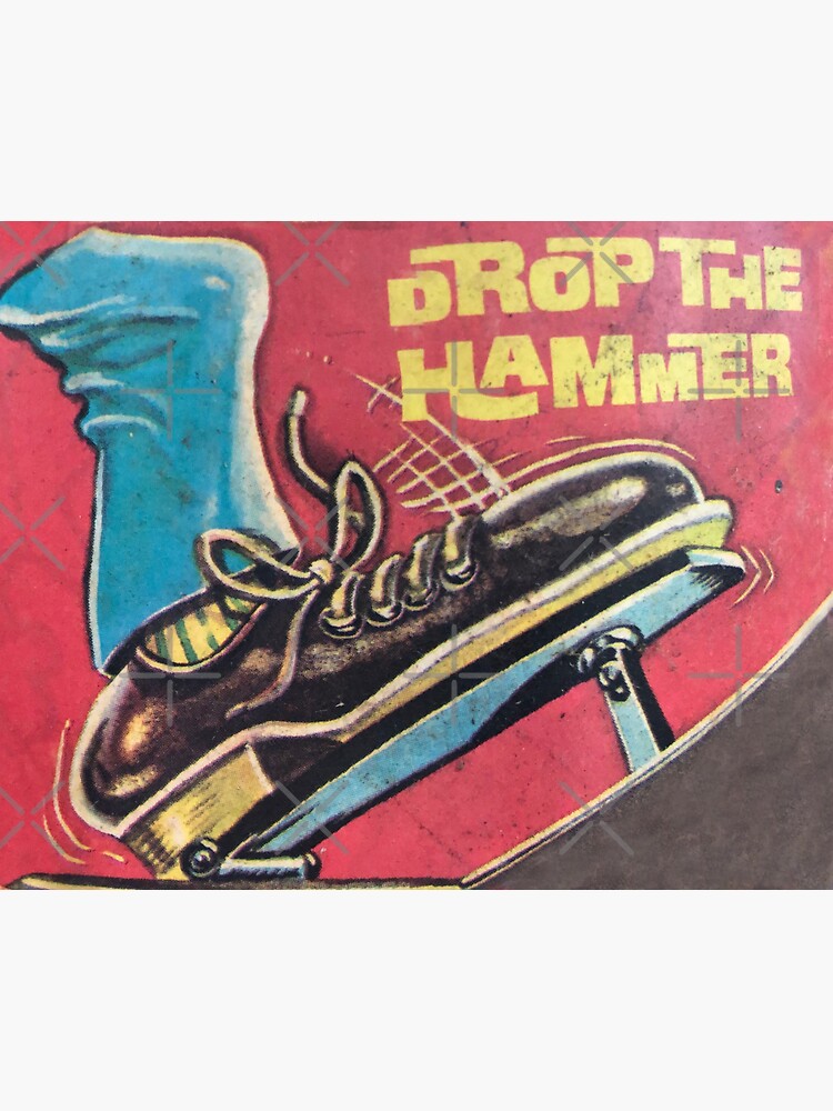 "Vintage Drop the Hammer" Sticker by flizerina | Redbubble