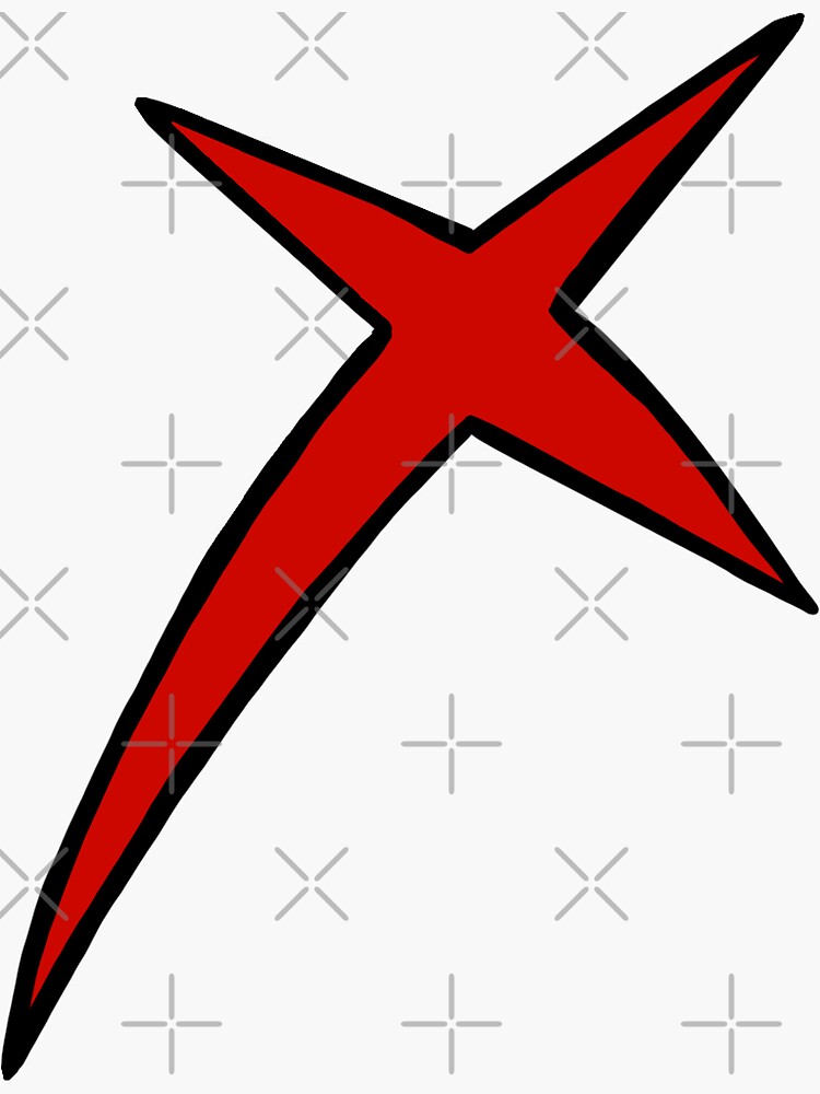 "Red X" Sticker for Sale by Sabertech | Redbubble