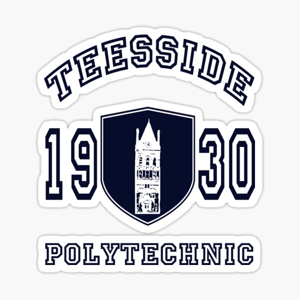 "Teesside Polytechnic" Sticker for Sale by Luckythelab | Redbubble
