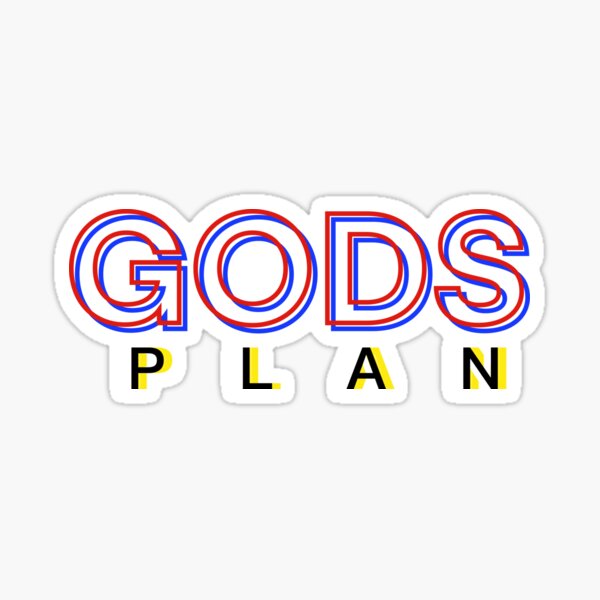 "Gods Plan " Sticker for Sale by Artthree | Redbubble