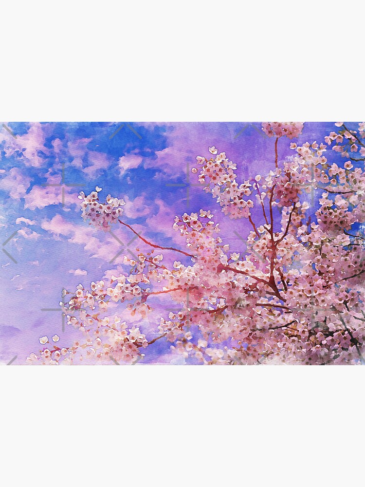 "Watercolor Sakura Tree" Sticker by kokoapalace | Redbubble