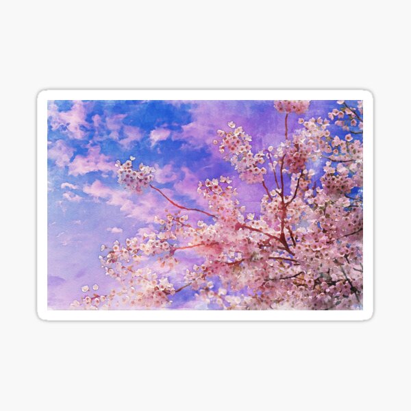 "Watercolor Sakura Tree" Sticker by kokoapalace | Redbubble