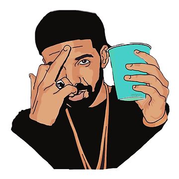 "Drake Middle Finger Art Design" Sticker for Sale by stillballin ...
