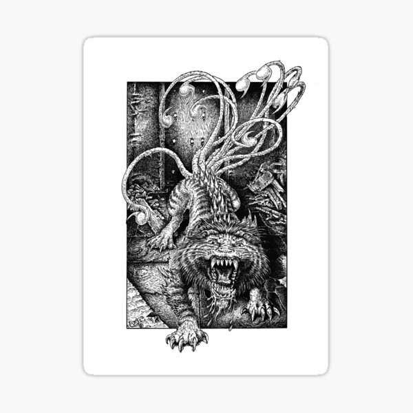 "Cat o Nine Tails" Sticker for Sale by tonyhough | Redbubble