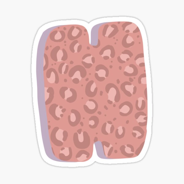 "Cheetah Print Letter H" Sticker by Carisscariss | Redbubble