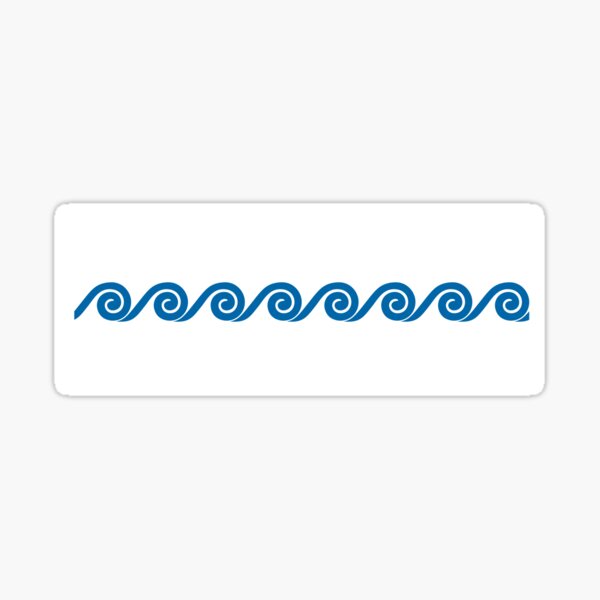 "Greek Waves Pattern" Sticker for Sale by mattpanta | Redbubble