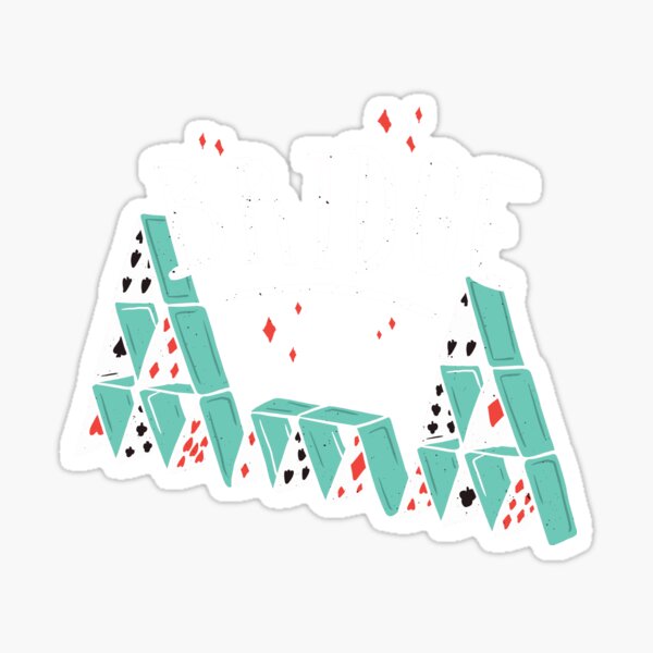 "bridge cards text " Sticker for Sale by pirminio | Redbubble