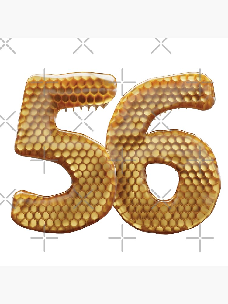 "56 Number 3d Honey Numbers Font" Poster by HelloFromAja | Redbubble