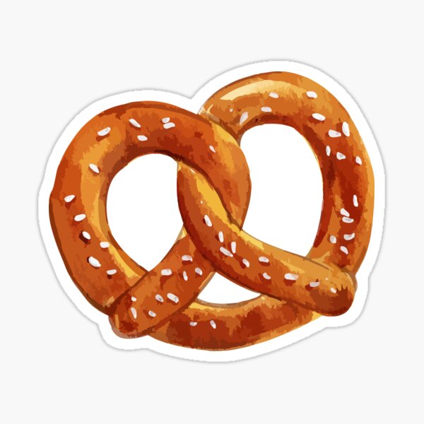 "Pretzel" Sticker for Sale by NiftyTrinket | Redbubble