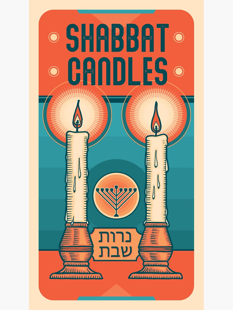 "Shabbat candles" Sticker for Sale by Dmitry Sytnikov | Redbubble