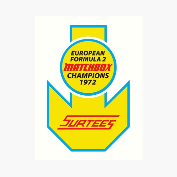 "Matchbox Surtees Formula Two Champions Original Sticker Logo" Art ...