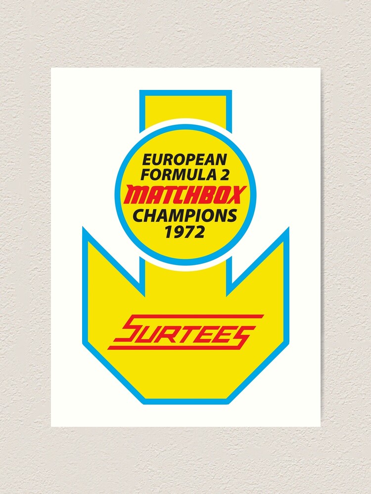 "Matchbox Surtees Formula Two Champions Original Sticker Logo" Art ...