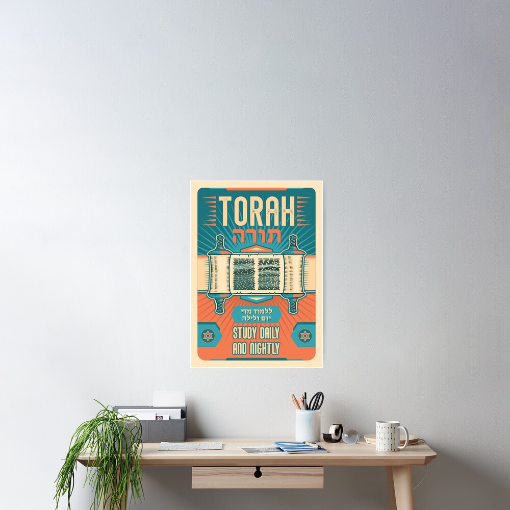 "Torah. Study daily and nightly" Poster for Sale by dmitrysytnikov ...